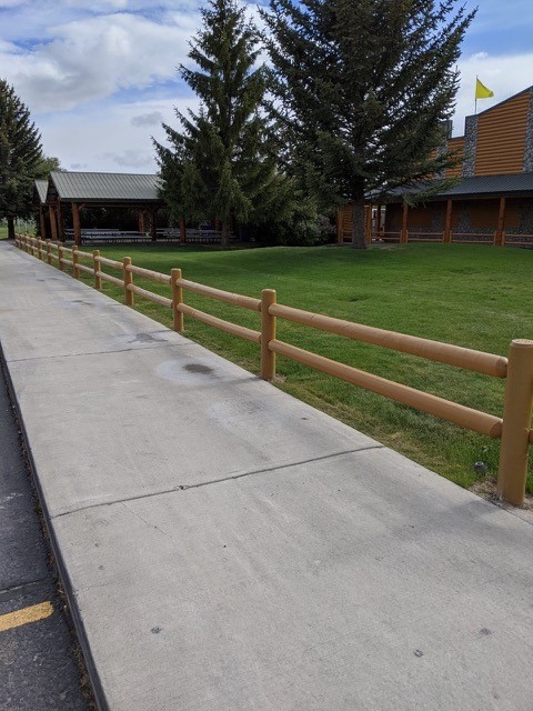 Recycled Plastic Fencing Made in Monroe County Installed in Idaho Park ...